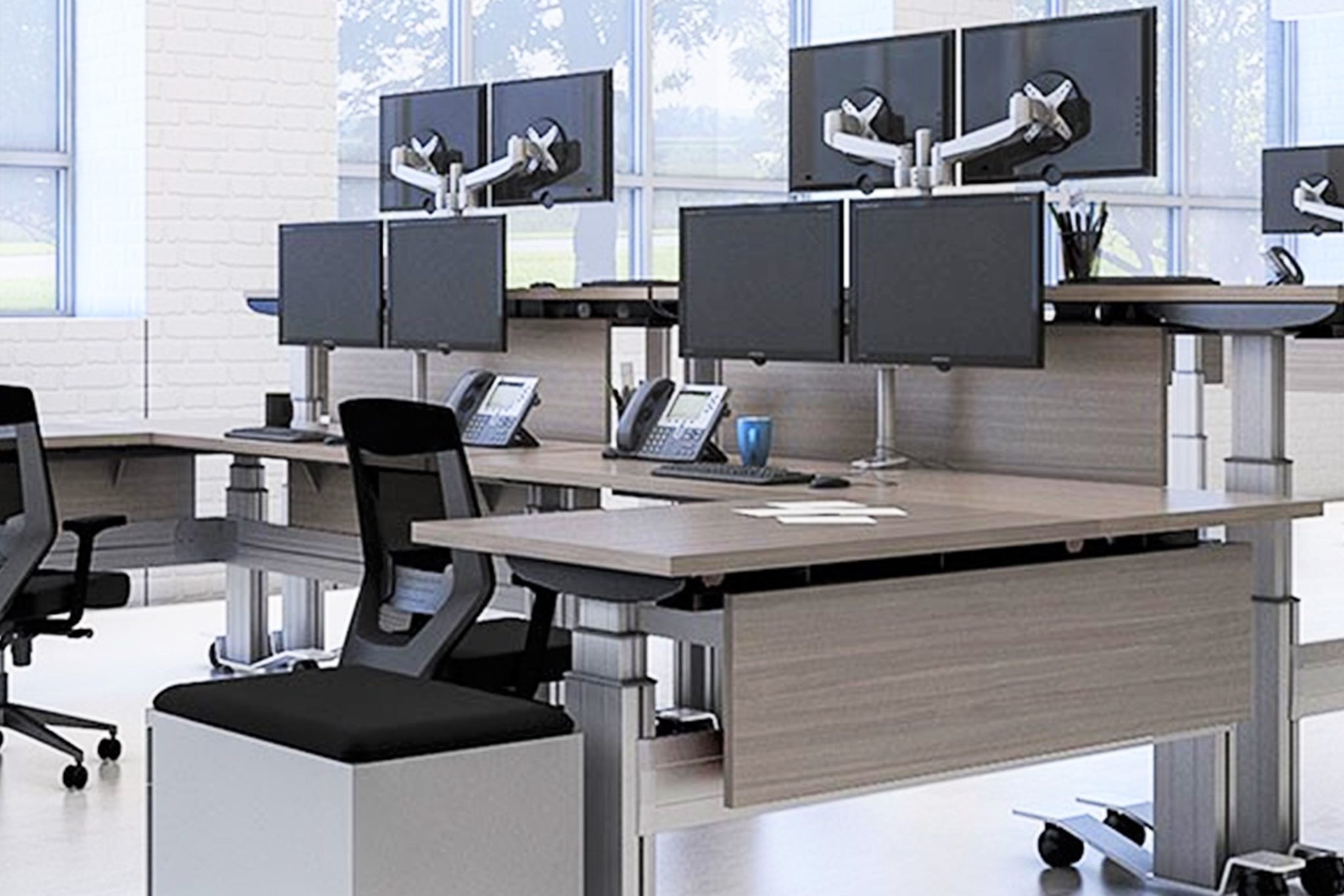 Sit-Stand Units & Ergonomics - Cubicles Plus Office